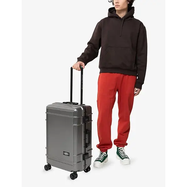 EASTPAK E Resist'r Medium Hard-shell Suitcase 68cm - Brushed Metal