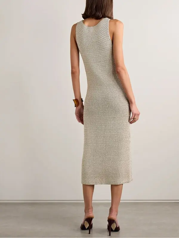 Veronica De Piante Dorothea Crocheted Silk Midi Dress