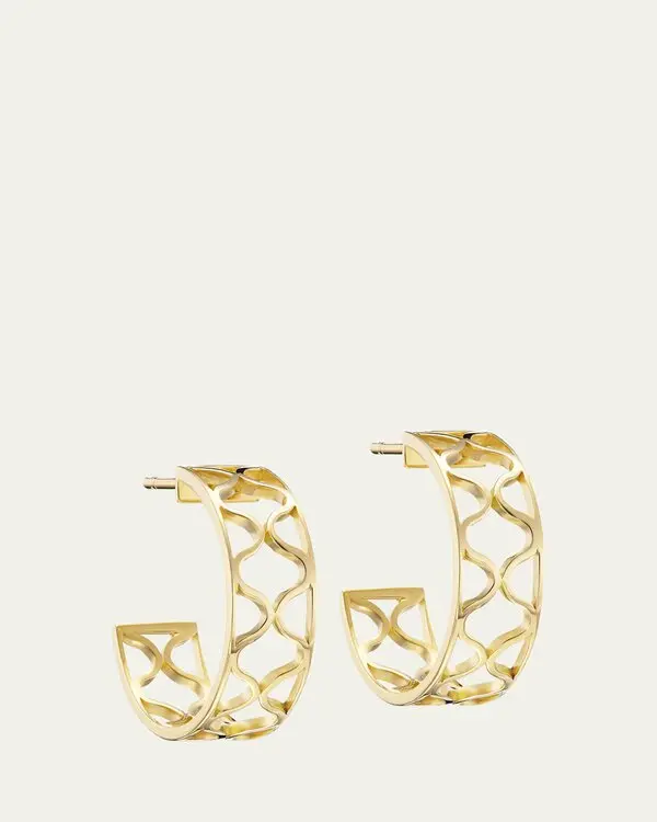 L. KLEIN 18k Hoop Earrings, 18mm - Gold