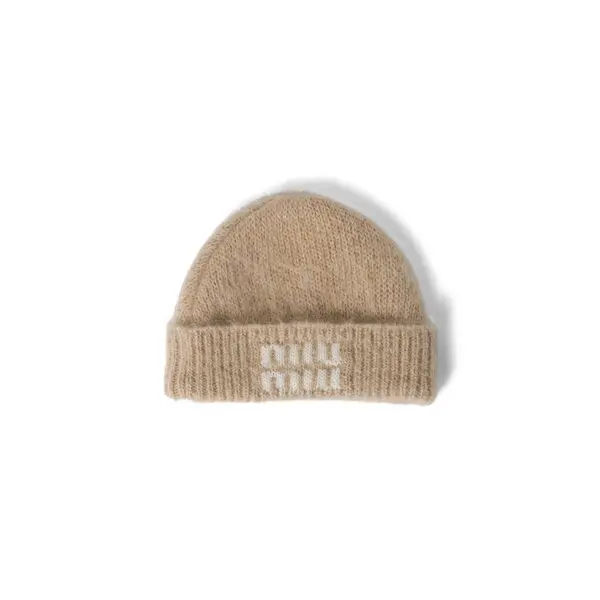 Miu Miu Mohair Beanie - Natural