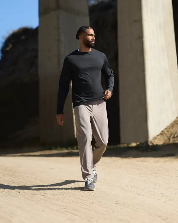 Vuori Long Sleeve Performance Tee - Black Heather