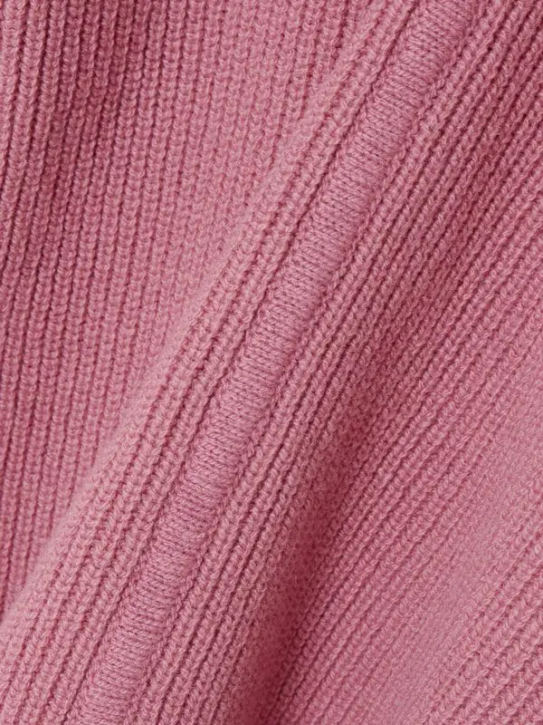 Rick Owens Maglia Ribbed Cashmere And Wool-blend Turtleneck Sweater - Pink