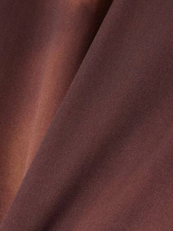 DIMA AYAD Tie-dye Satin-twill Wide-leg Trousers - Brown