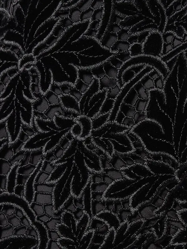 Cara Cara Martin Velvet-guipure Lace Strapless Top