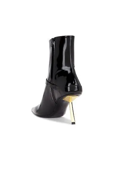 Saint Laurent Patent Leather Hacker Ankle Boots
