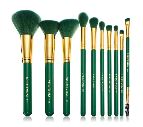 SPECTRUM Malachite 10 Piece Makeup Brush Set - One-color