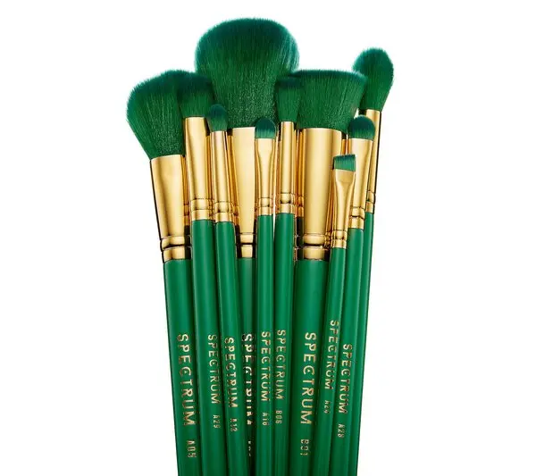 SPECTRUM Malachite 10 Piece Makeup Brush Set