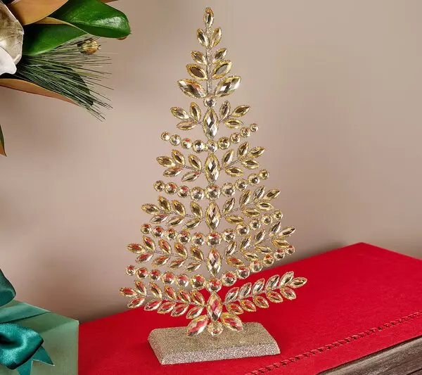 VALERIE PARR HILL 14.5' Faceted Jewel Tree With Glittered Base Valerie - One-color