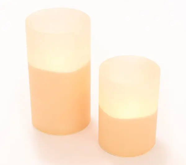 BETHLEHEM LIGHTS S/2 Sunset Glow Digital Flame Candle - One-color