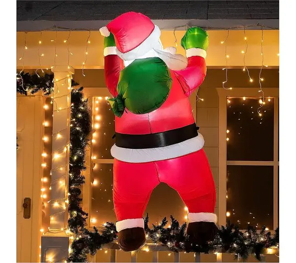 JOIEDOMI 5.5 Ft Hanging Santa Decoration - One-color