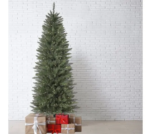 HAUTE DECOR 6.5' Prelit Dumont Slim Fir Tree