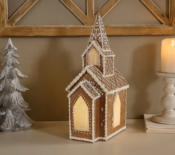 VALERIE PARR HILL Illuminated Gingerbread Lace Church Valerie - One-color