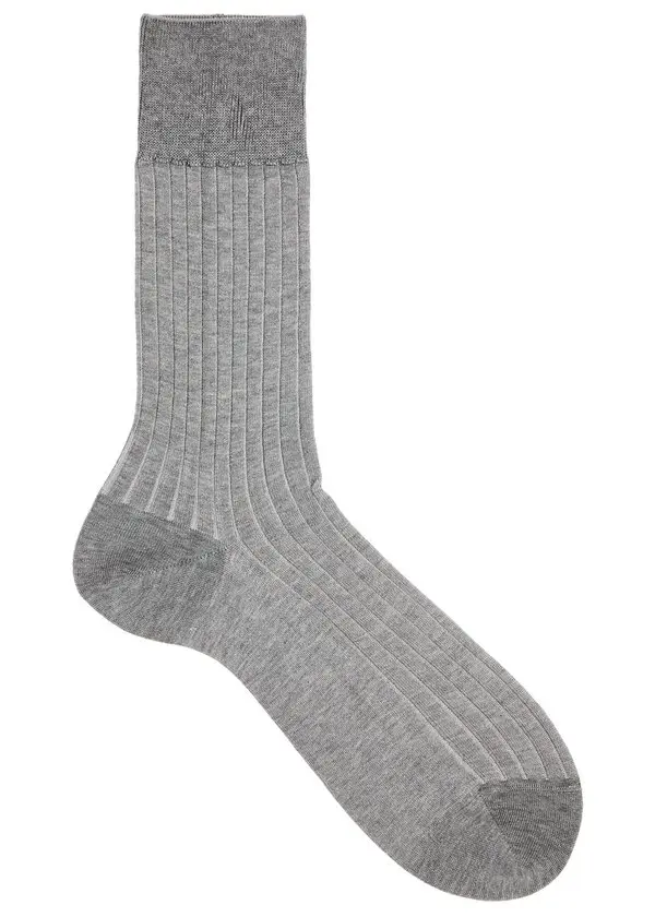 Falke Fine Shadow Ribbed Socks - Grey