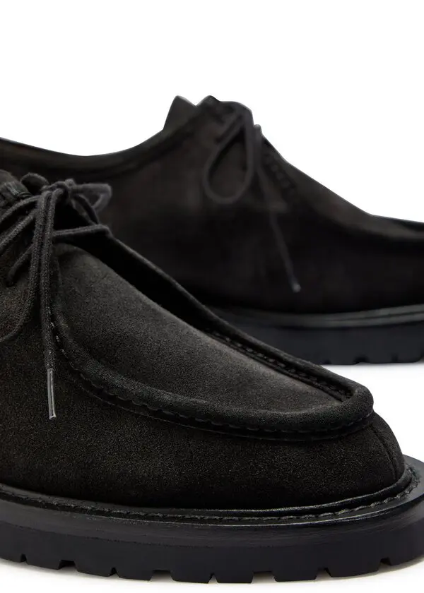Legres Suede Derby Shoes - Black