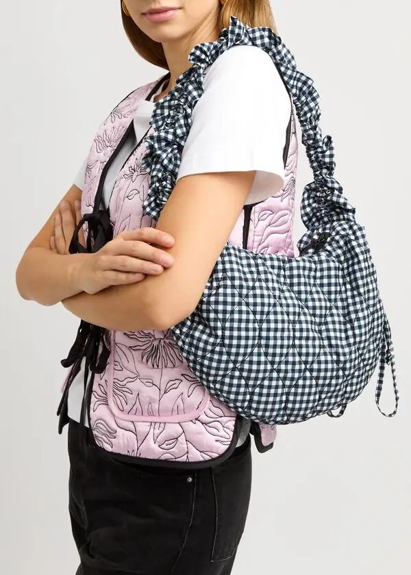 DAMSON MADDER Gingham Shoulder Bag