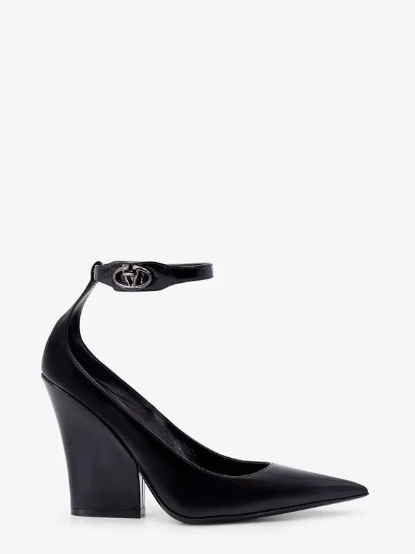 Valentino Garavani Patent Leather Vlogo Décolleté With Buckle