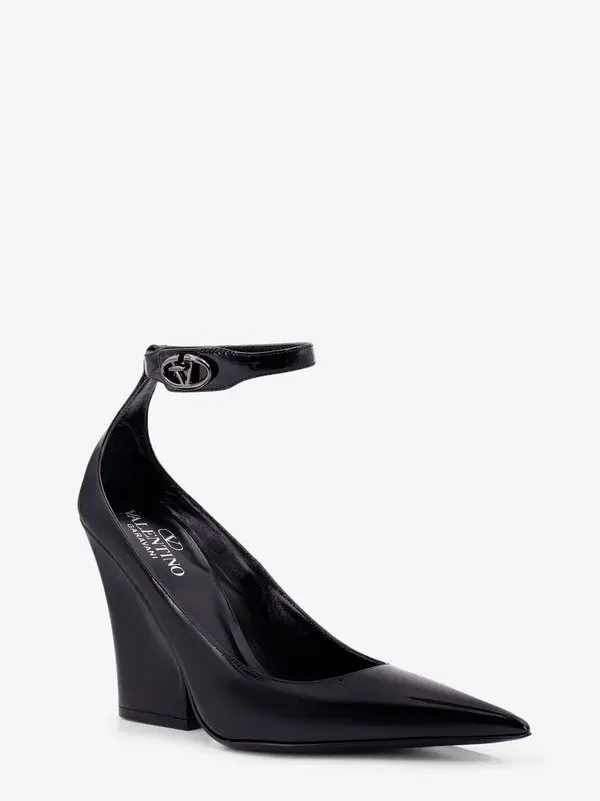 Valentino Garavani Patent Leather Vlogo Décolleté With Buckle
