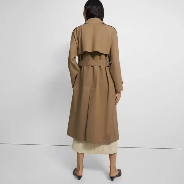 Theory Belted Trench Coat In Technical Twill
