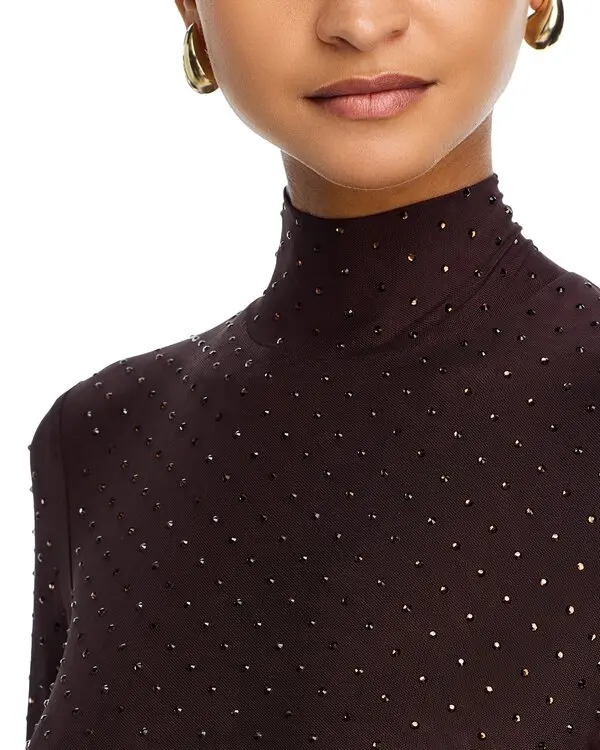 Aqua Embellished Top Exclusive - Brown