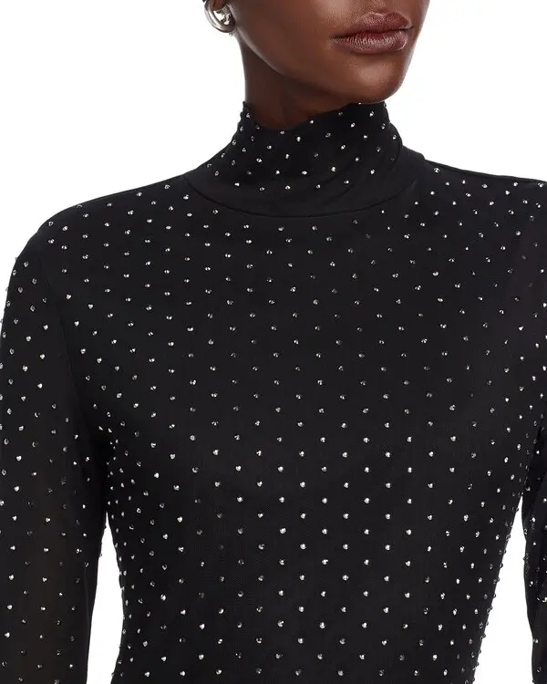 Aqua Rhinestone Turtleneck Dress Exclusive