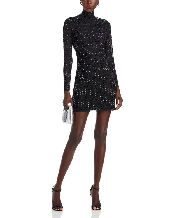 Aqua Rhinestone Turtleneck Dress Exclusive