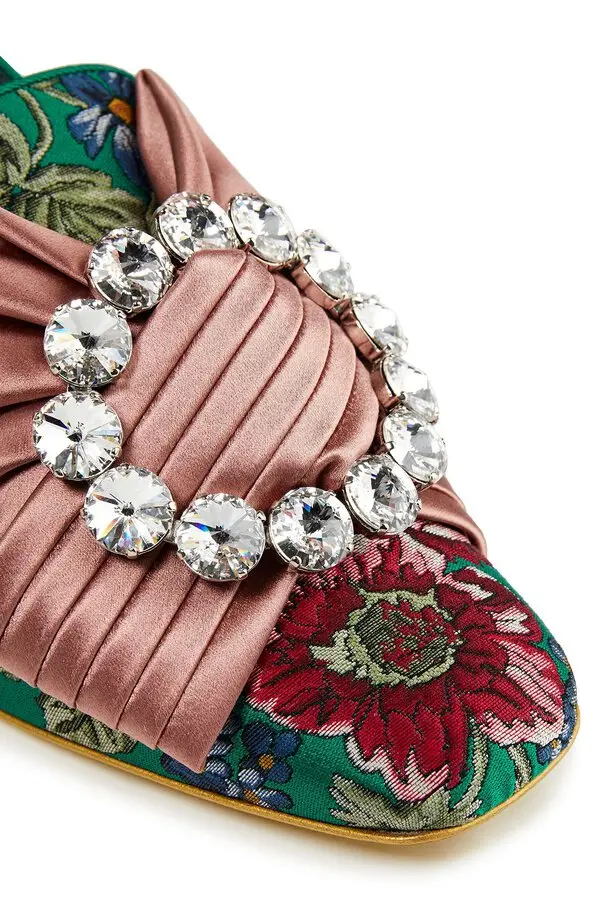 Dolce & Gabbana Embellished Floral-jacquard Loafers
