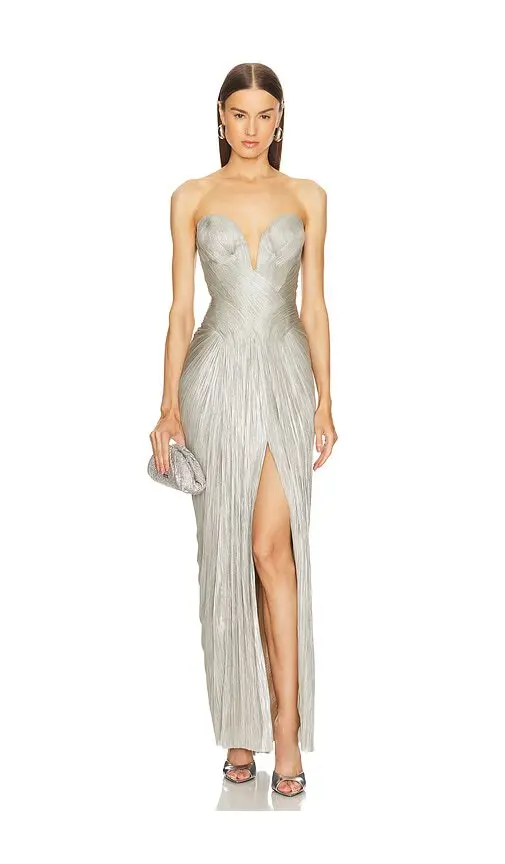 MARIA LUCIA HOHAN Noor Gown - Gunmetal