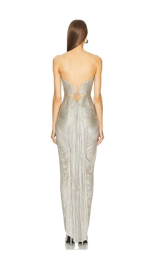MARIA LUCIA HOHAN Noor Gown - Gunmetal