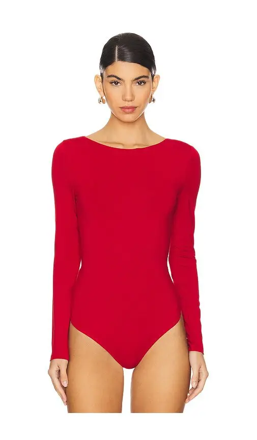 SANS FAFF Cross Back Bodysuit - Red