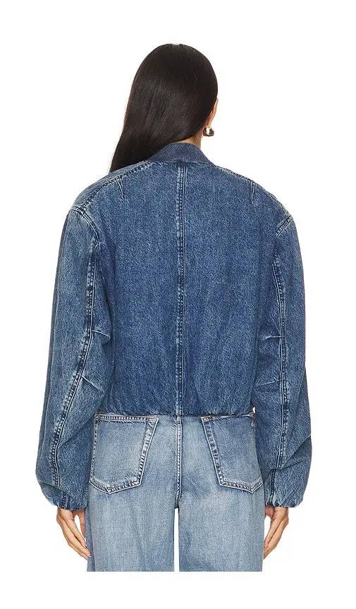 Rag & Bone Maggie Cropped Denim Bomber