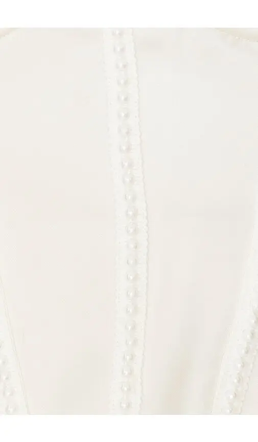 ROTATE BY BIRGER CHRISTENSEN Satin Pearl Corset Dress