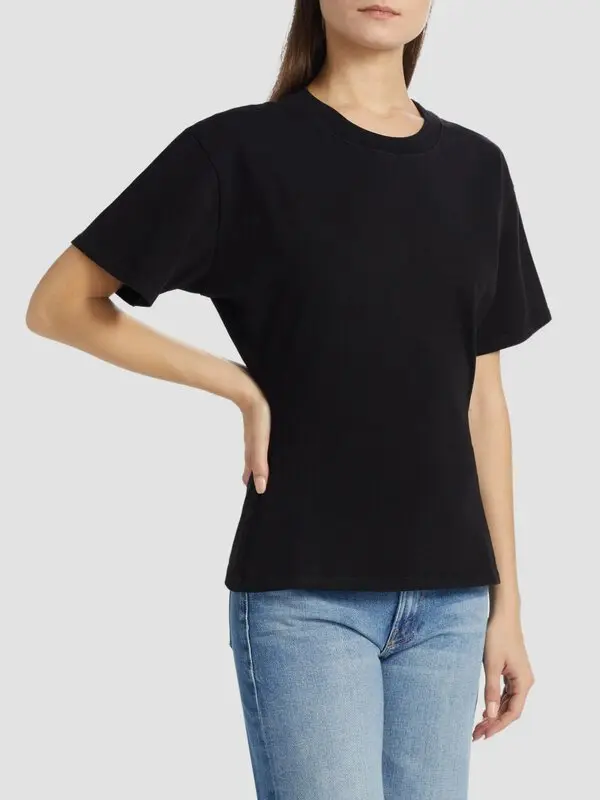 EB DENIM Eero Cotton T-shirt - Tar