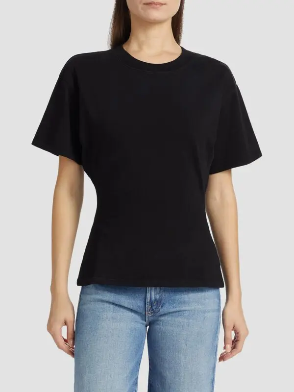 EB DENIM Eero Cotton T-shirt - Tar