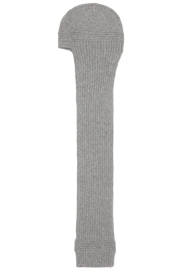 Miu Miu Beanie With Scarf In Grey - 25% Off | Editorialist display picture 3