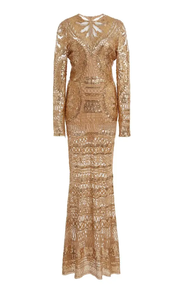 elie saab long sleeve dress elie saab spring summer 2013 couture lilac embroidered lace guipure long  sleeve dress