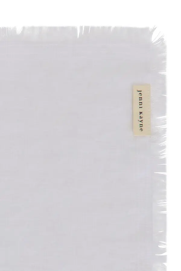 Jenni Kayne Frayed Linen Placemat In White