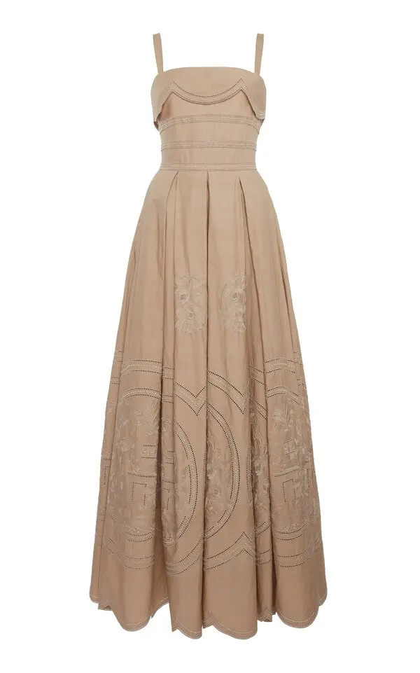 slim fit dress slacks Maureen Cotton Shirring Maxi Dress main image 0