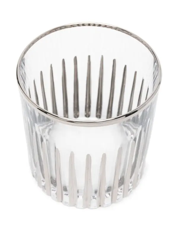 LES-OTTOMANS Platinum Glass Tumblers Set - Silver