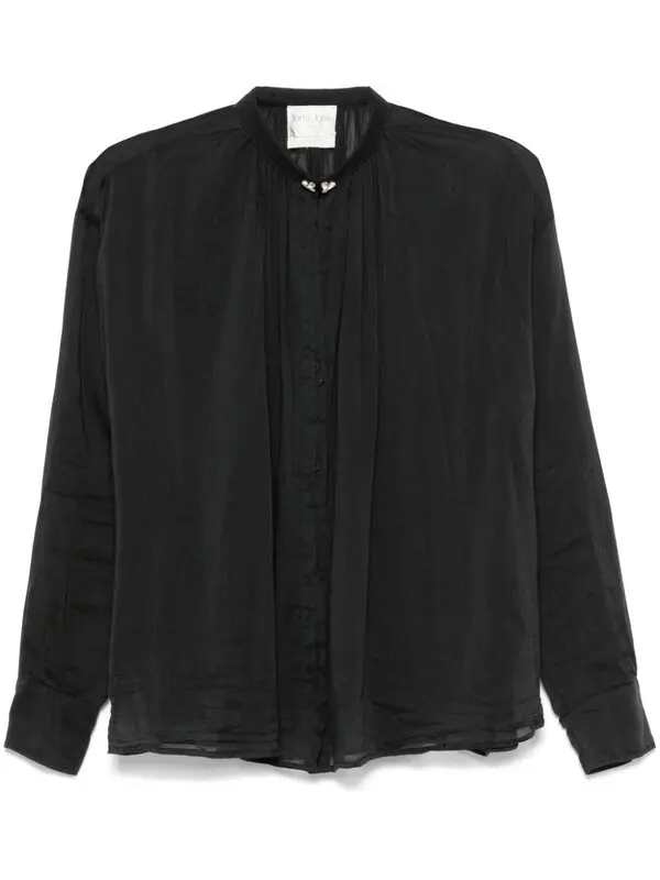 FORTE_FORTE Crystal-embellished Voile Shirt