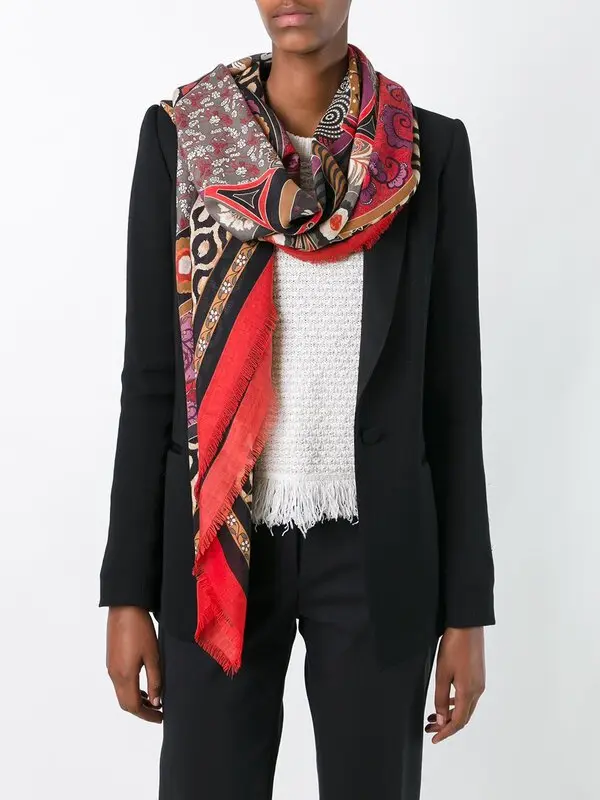 FERRAGAMO Floral Print Scarf