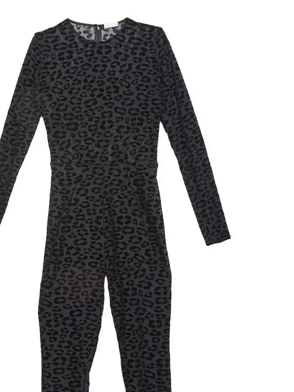 FLEUR DU MAL Flocked Leopard-print Catsuit