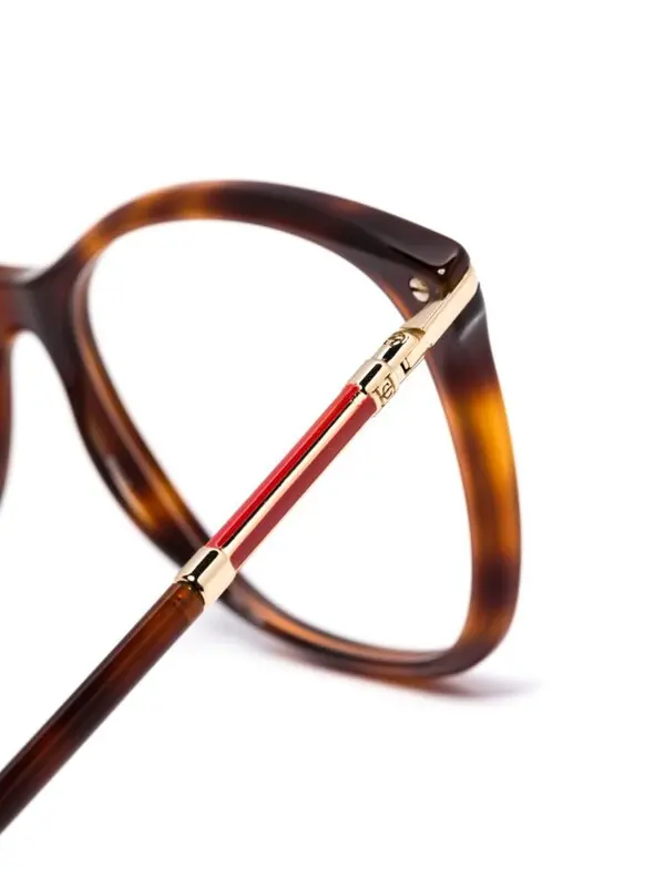 Carolina Herrera Oversize Tortoiseshell Effect Optical Glasses - Brown