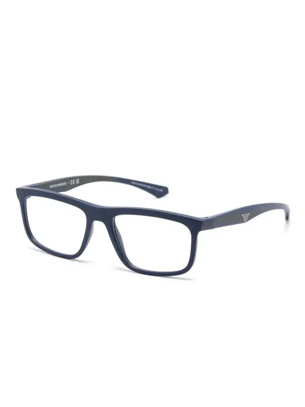 Emporio Armani Rectangle-frame Eyeglasses - Blue