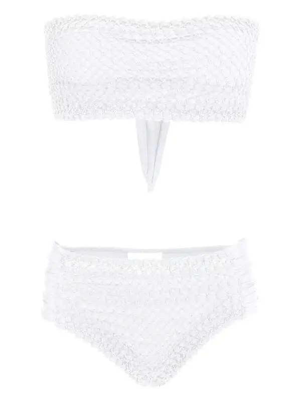 AMIR SLAMA Crochet Bikini - White