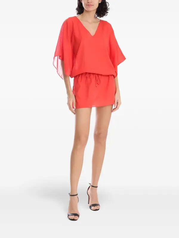 AMIR SLAMA V-neck Mini Beach Dress - Red