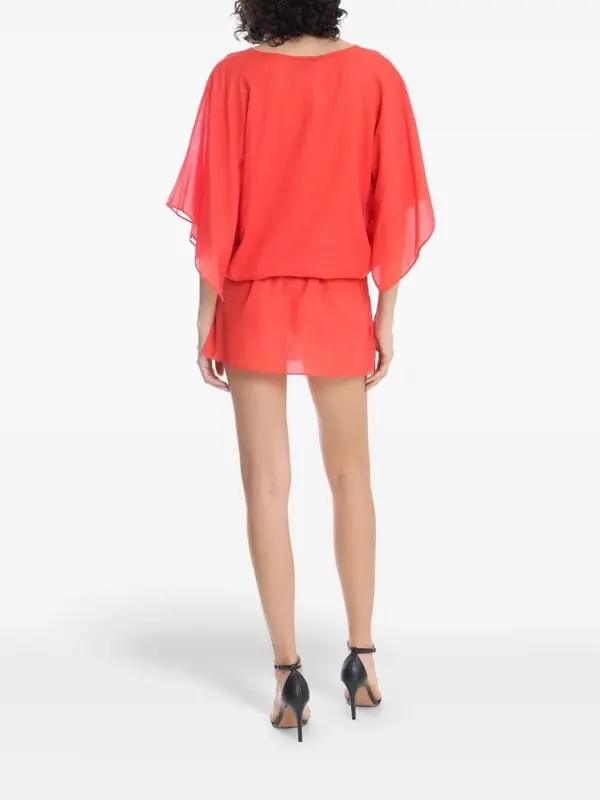 AMIR SLAMA V-neck Mini Beach Dress
