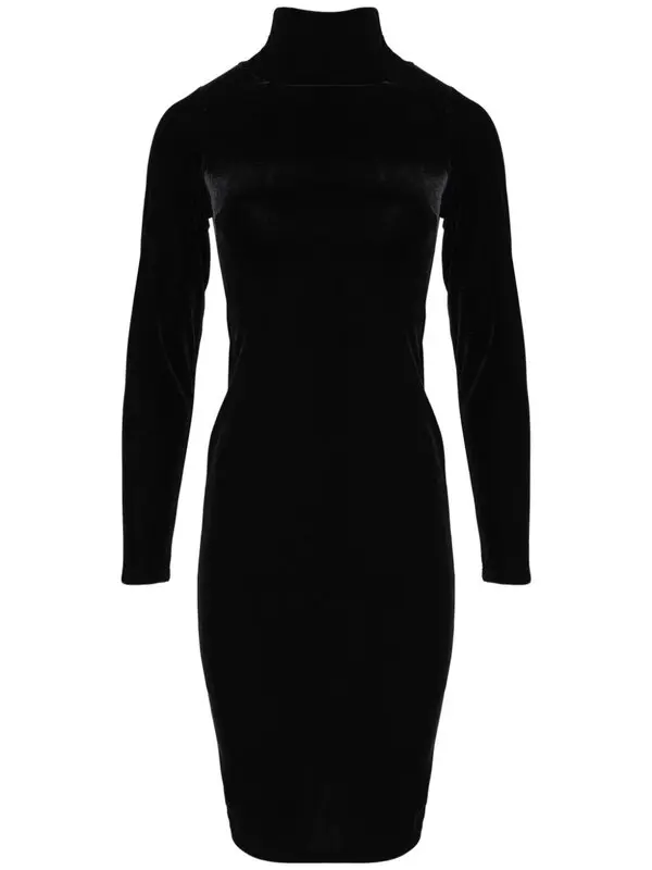 AMIR SLAMA High-neck Velvet Dress