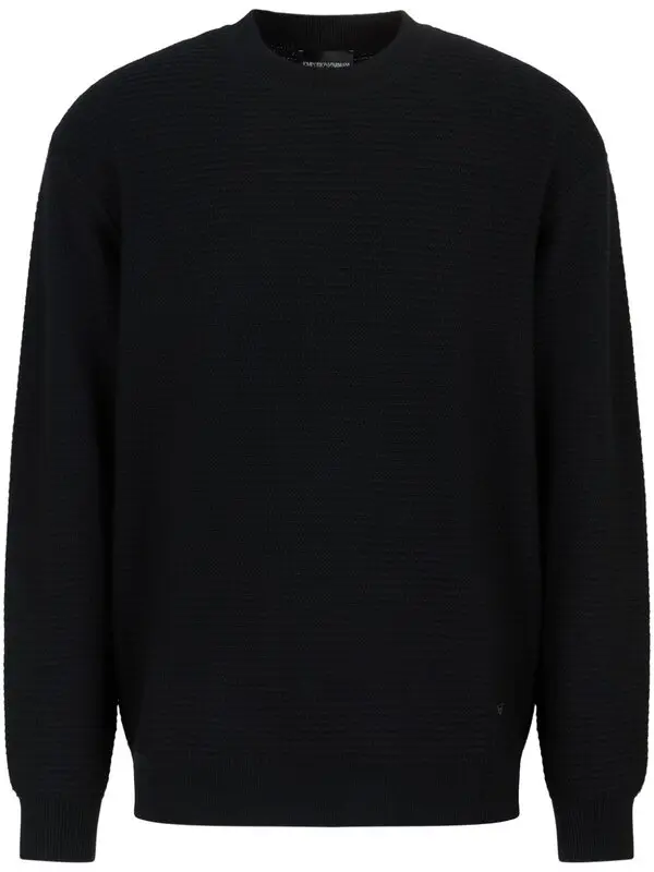 Emporio Armani Appliqué-logo Jumper - Black