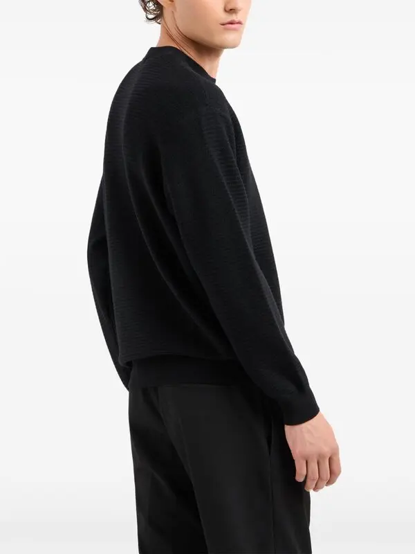 Emporio Armani Appliqué-logo Jumper - Black