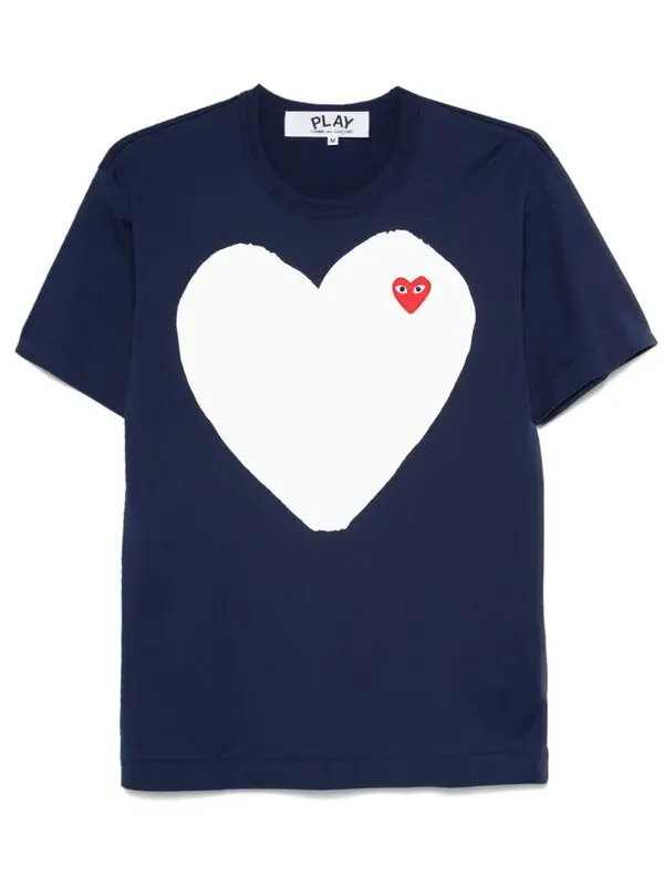 Play Comme Des Garcon Heart-patch T-shirt